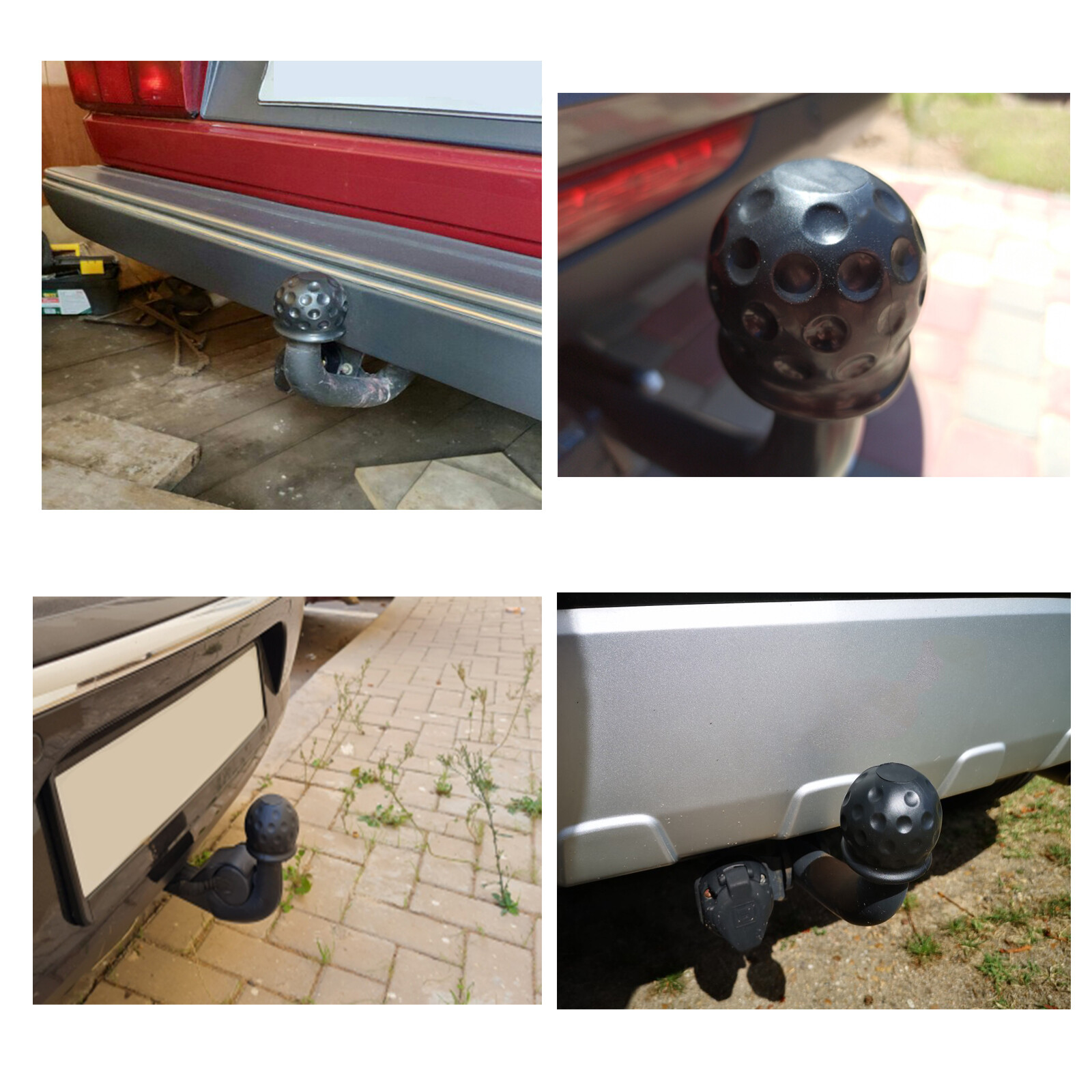 50mm Tow Bar Ball Cap Rubber Protector Towing Hitch Trailer Towball ...