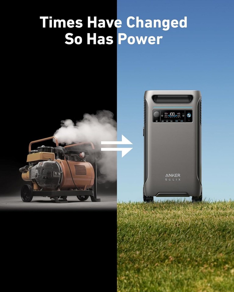 Anker 120V/240V Home Backup Kit 3840Wh Portable Power Station w ...