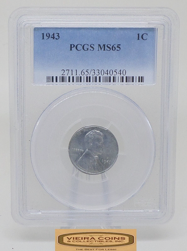 1943 Steel Lincoln Wheat Cent, PCGS MS65 - #B45077 | eBay