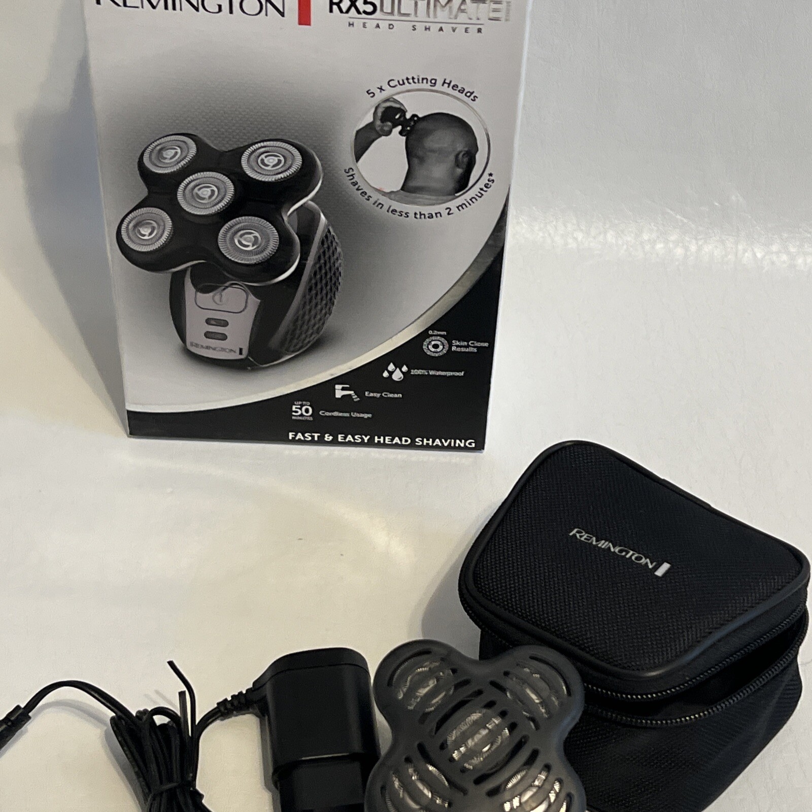 Remington RX5 Series XR1500 Ultimate Cordless Waterproof- Head Shaver ...