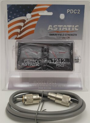 Astatic PDC2 SWR / Power / Field Strength Test Meter w/ 3' RG-8x Jumper ...