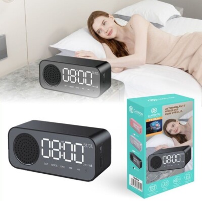 Réveil Numérique Multifonction Haut-Parleur Miroir Horloge Led TX-8574 ...