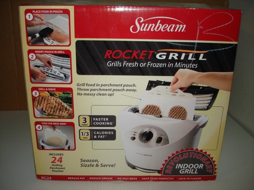New Sunbeam Rocket Grill Home Indoor Grill Plug in Quick Easy Compact ...