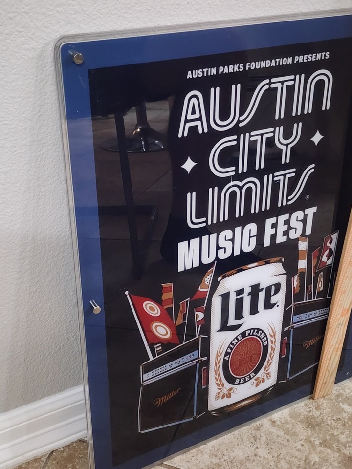 Miller Lite Austin City Limits Acl Led Beer Bar Sign Used Music ...
