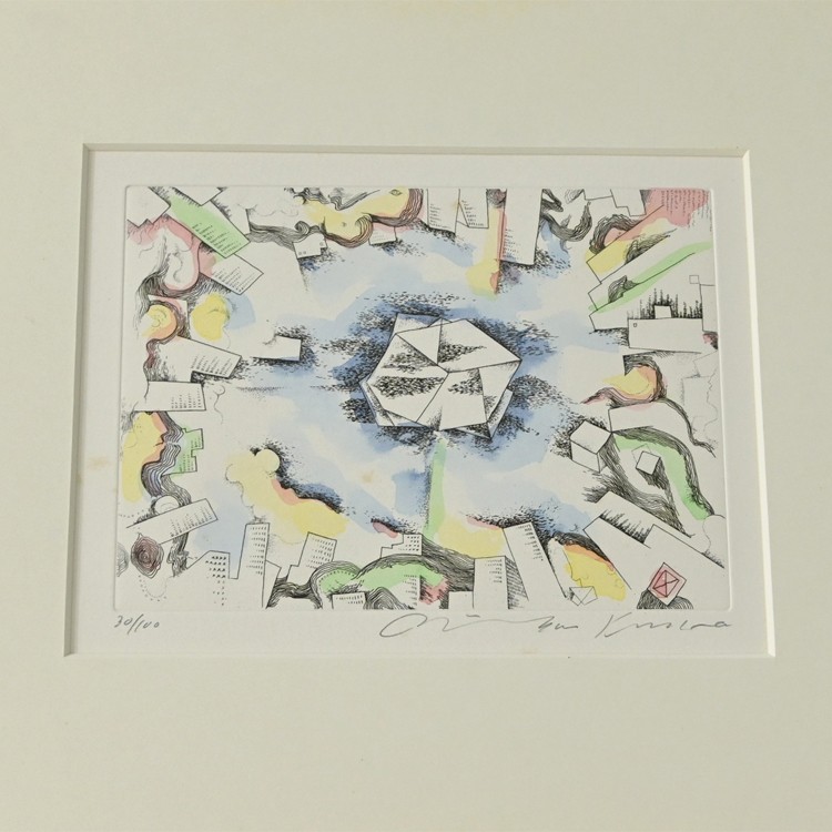 Risaburo Kimura “Sea Box” Hand-colored copperplate print 30/100 ...