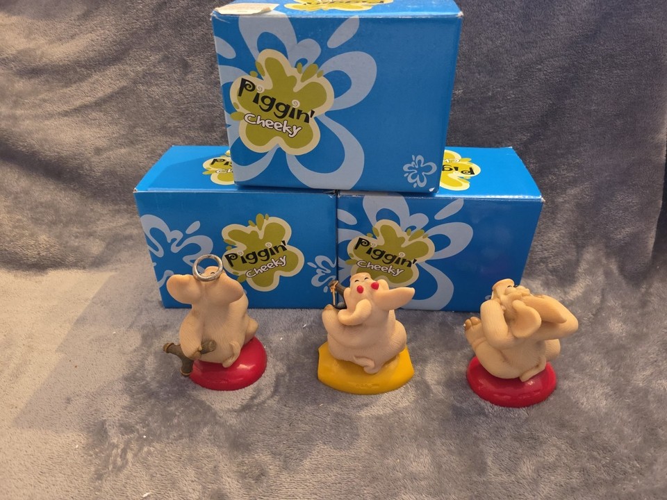 Boxed VGC Piggin Pig Set Of 3 Good, Bad and Ugly | eBay UK