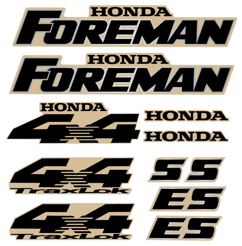 Honda Foreman 400 450 S ES 4x4 OEM Decal Emblem Sticker Kit forman ATV ...