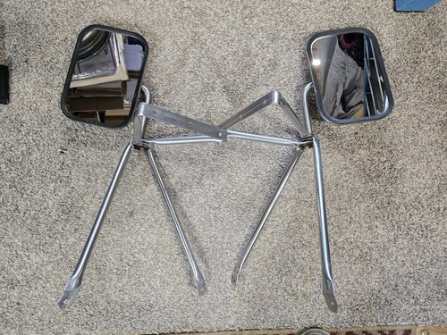 73 79 FORD TRUCK STAINLESS TOW MIRRORS OEM FORD SCRIPT WEST COAST | eBay