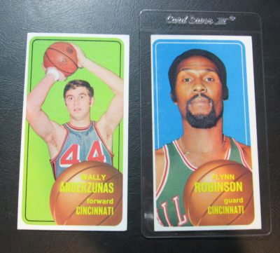 1970-71 Topps CINCINNATI ROYALS lot 2 FLYNN ROBINSON Wally Anderzunas ...