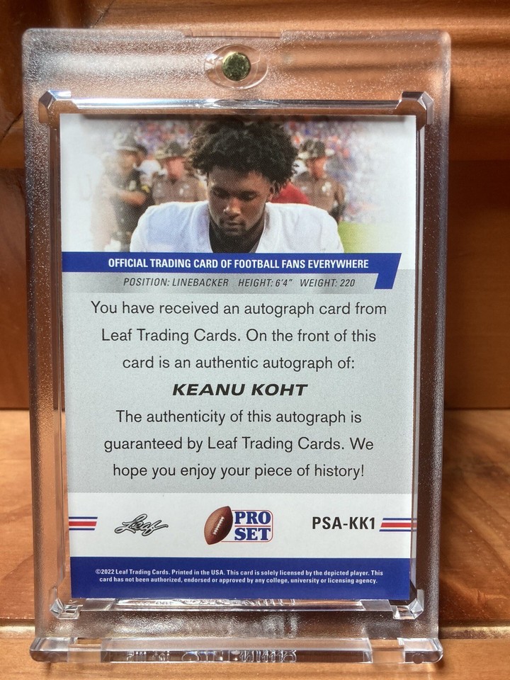 Keanu Koht 2022 Leaf Pro Set Auto - #PSA-KK1 Alabama Crimson Tide | eBay