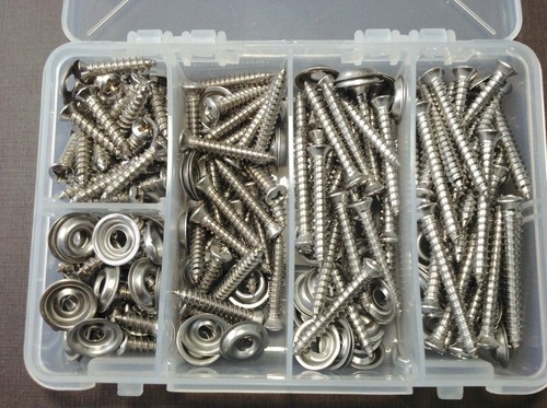 125 pcs #8 w/#6 head stainless door kick panel screws washers ...