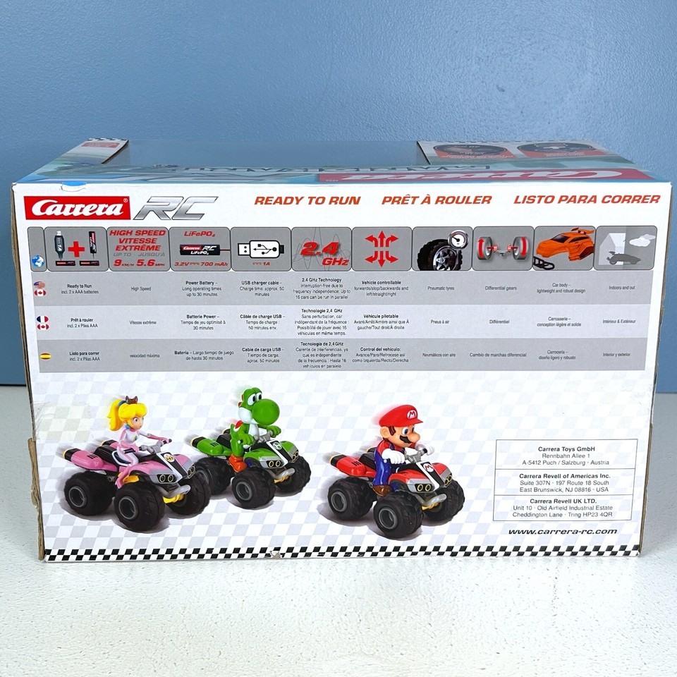 Carrera RC Nintendo Mario Kart 1:20 Scale Remote Control Toy Car QUAD 4 ...