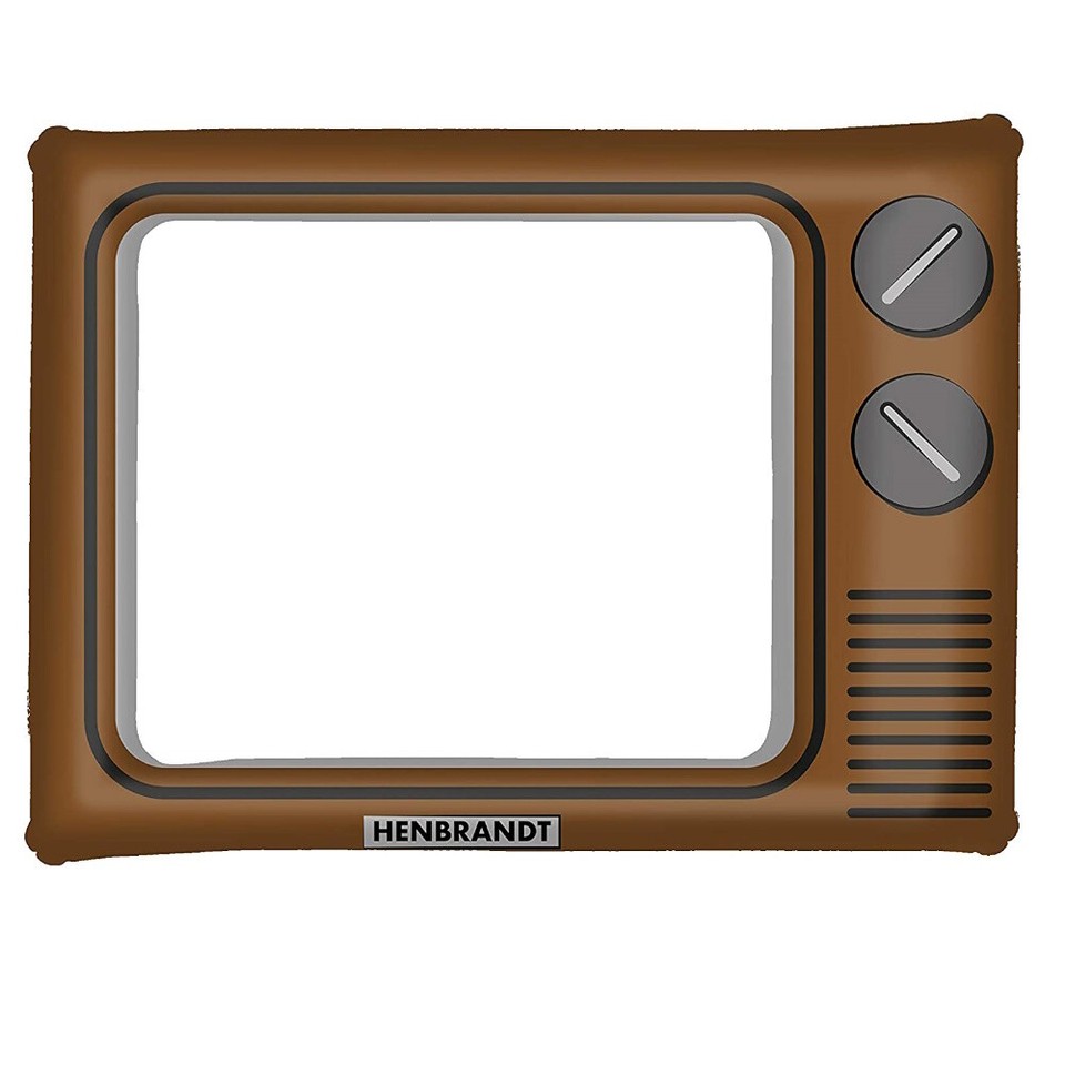 Inflatable Photo Frame Large Rainbow TV Pink for Photo Booth Party ...