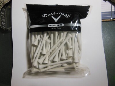 NEW Wood Tees - 100 Count Bag - White - Size 2 3/4” Inch | eBay