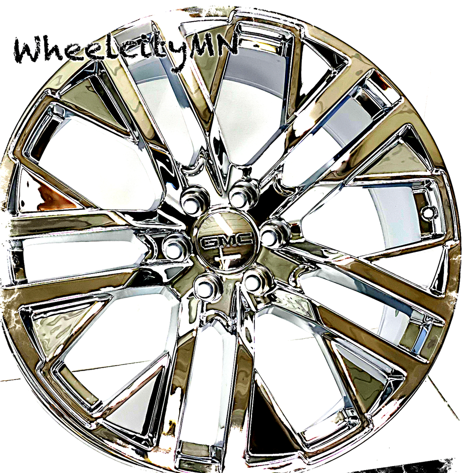 20" chrome OE 5903 replica SES wheels fits 2024 GMC Sierra Yukon Denali ...