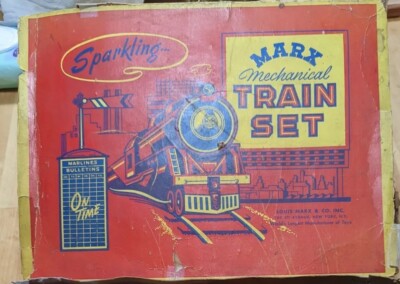 Rare 1952 Marx/Disney MICKEY MOUSE METEOR TRAIN SET+BOX/KEY Toy ...