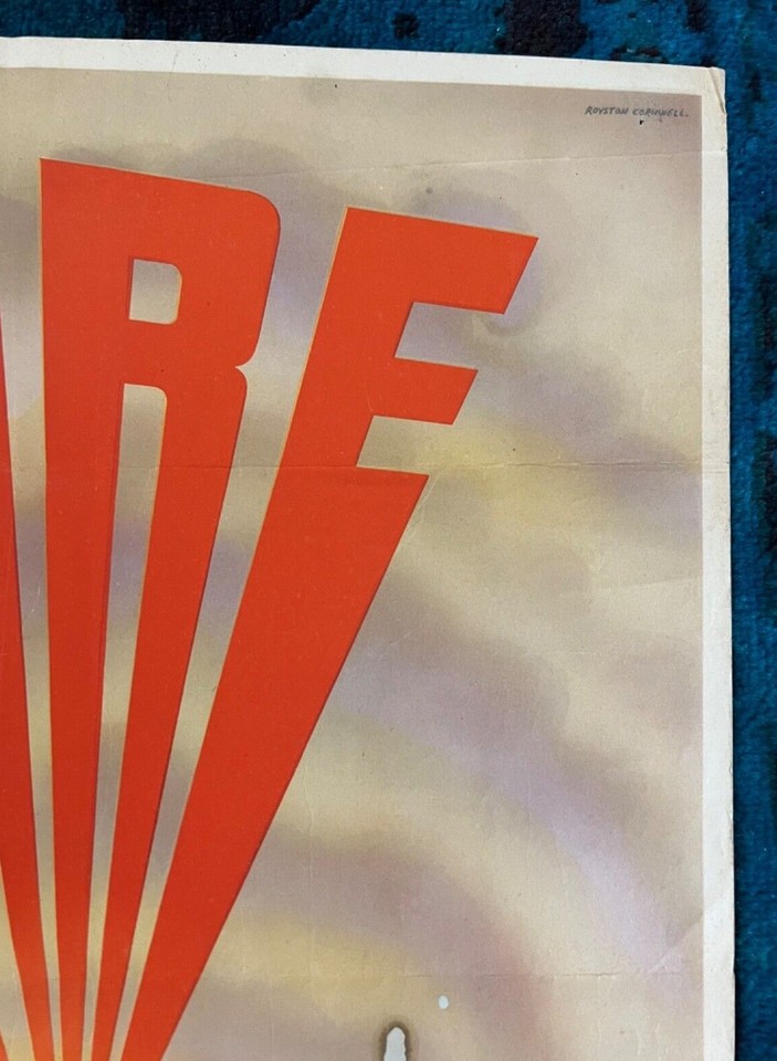 Original Safety Poster Fire Destroys Prevent Fire Protection ...