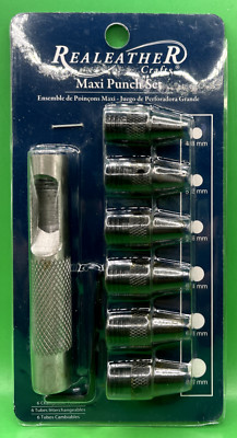RealeatheR Crafts MAXI PUNCH SET 6 Easy to Change Tubes - Brand New ...