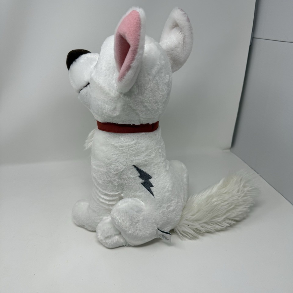 Disney Store BOLT 13” Dog Seated Plush Genuine Stamped Disney Store ...