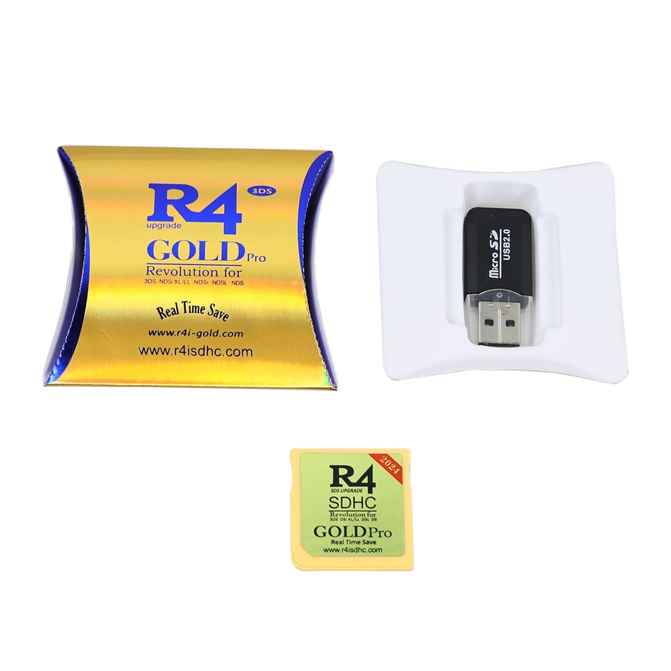 2026 R4 Gold Pro SDHC R4i Cartridge+USB for DS Plug and Play 32GB Card ...
