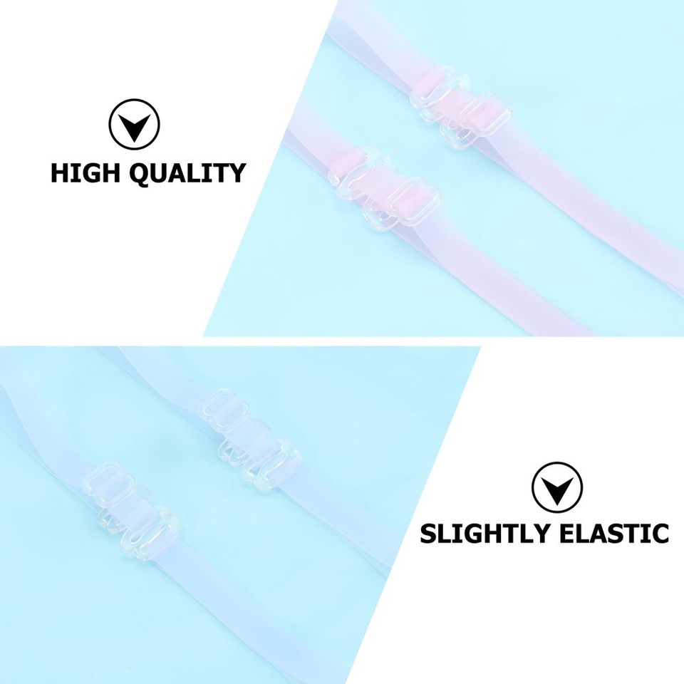 2 Pieces Bras Clear Straps Transparent Shoulder Replacement Invisible ...