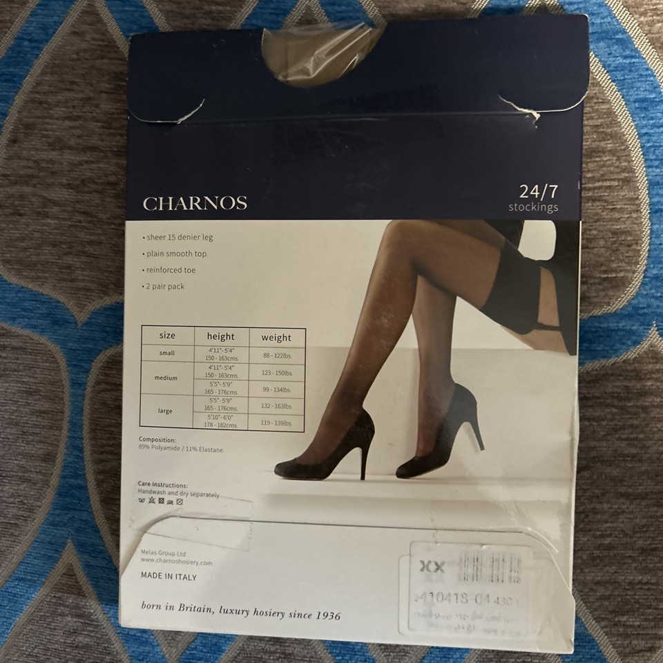 Charnos 24/7 Stockings 15 Denier Sheer 2 Pair Pack - Champagne - Large ...