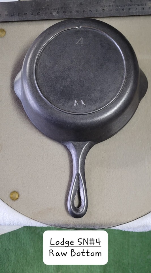 Cast Iron Almost Antique 1930s Lodge Single Notch No.4 Skillet | eBay