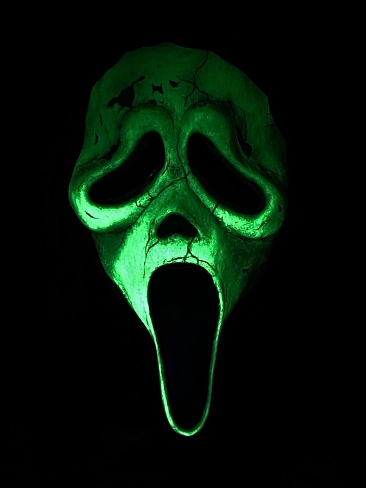 STAB Scream 6 Ghostface Mask Rehaul Green Glow in the Dark Billy Loomis ...