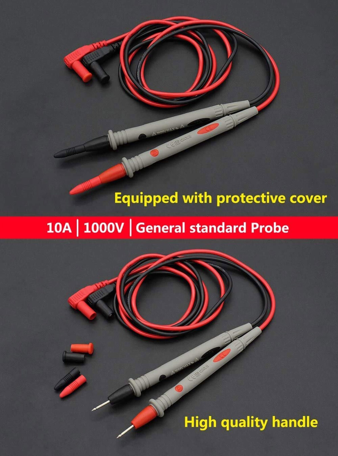 8Pcs Automotive Back Probe Kit Multimeter Test Leads Alligator Clips ...