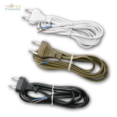 Euro-Netzkabel 2m, 2-polig, Europa Anschlusskabel mit Stecker für zB ...