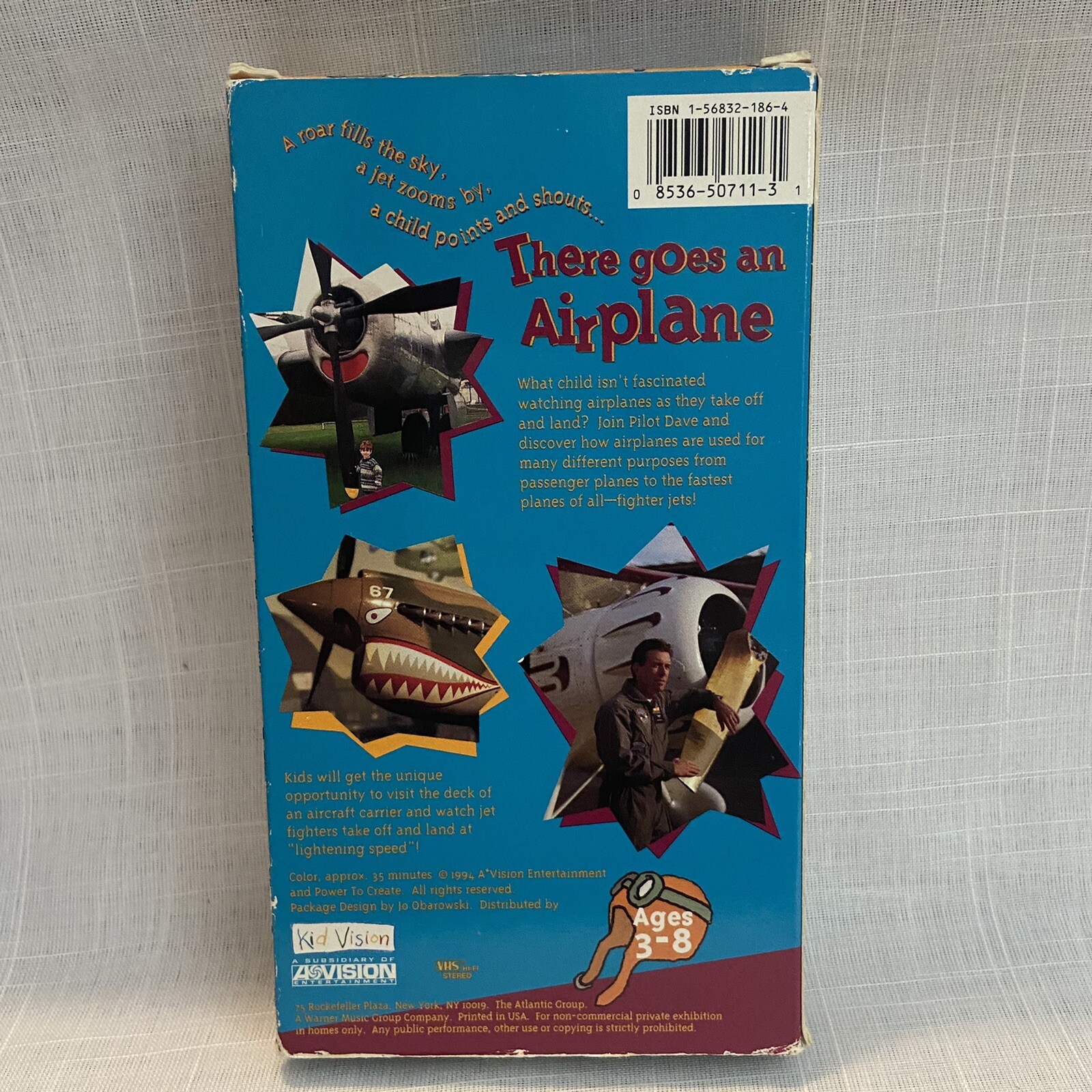There Goes an Airplane (VHS, 1994) Kid Vision Pilot Dave 85365071131| eBay