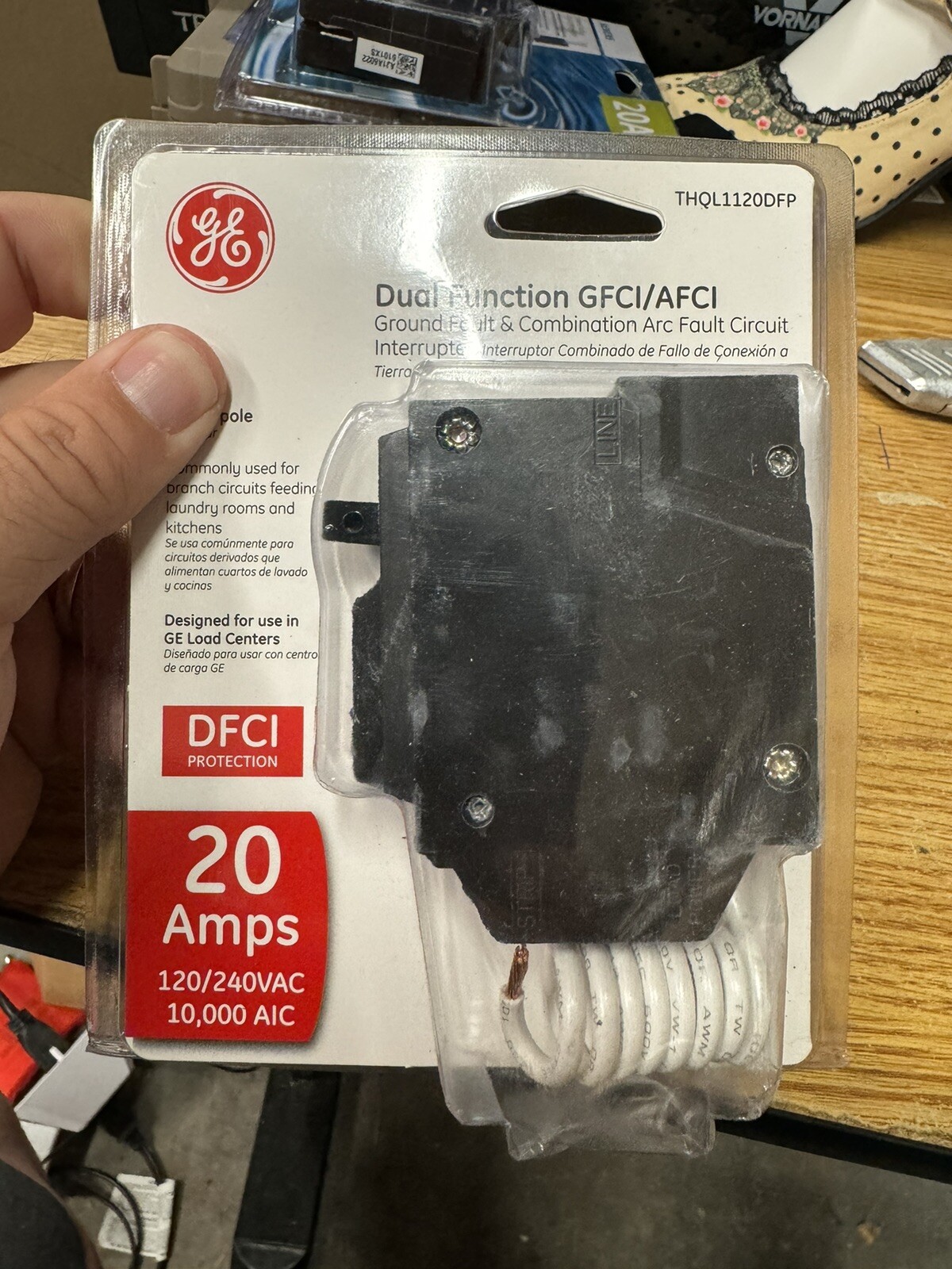 GE Dual Function GFCI AFCI Ground Fault & Combination Arc Fault Circuit ...