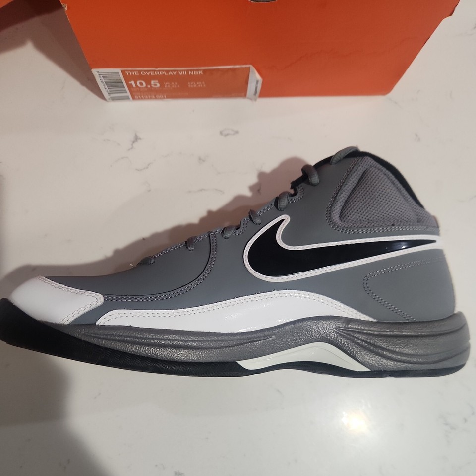 New in Box Nike The Overplay VII 511373-001 Cool Grey/Black-White US ...