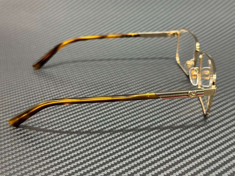 GUCCI GG1291O 002 Gold Havana Men's 55 mm Medium Eyeglasses | eBay