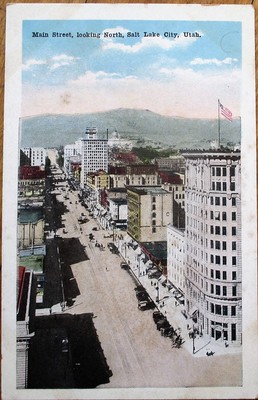 Salt Lake City, UT 1920s Postcard: Main Street Looking North - Utah | eBay