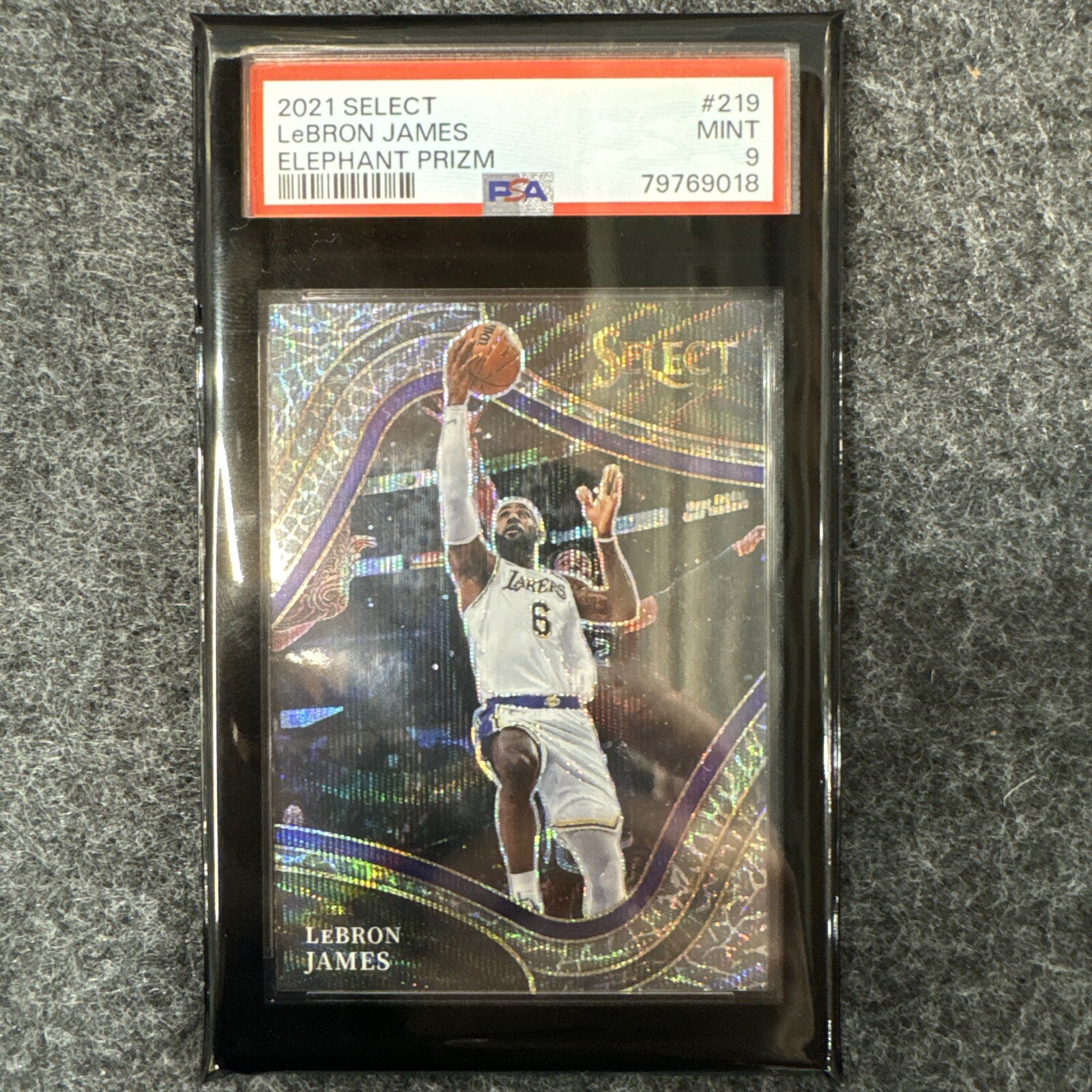2021 Panini Select Lebron James Courtside Elephant Lakers PSA 9 | eBay