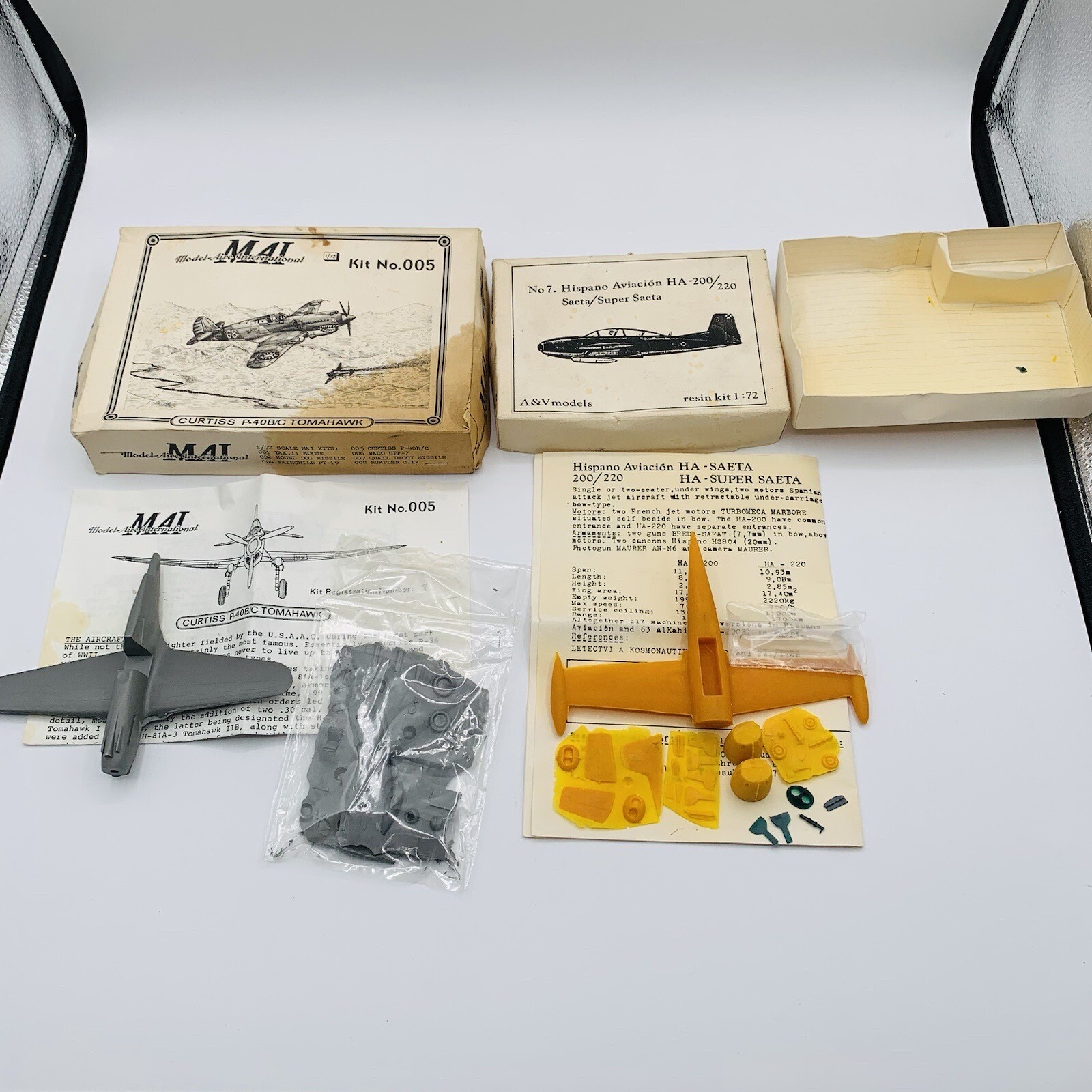 MAI AV Models Resin Kit Lot Curtiss Tomahawk Hispano Aviacion Fighter ...