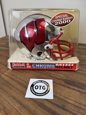 Wisconsin Badgers NCAA Riddell Chrome Mini Helmet! Limited Edition #d ...