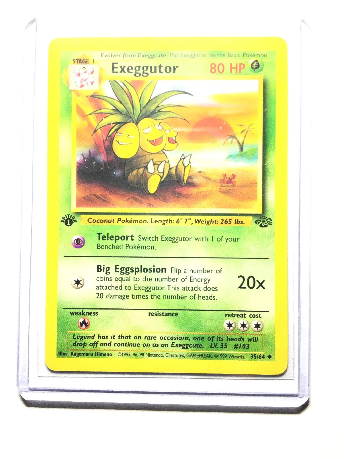 EXEGGUTOR - 35/64 - 1st Edition Jungle - Uncommon - Pokemon Card - NM ...
