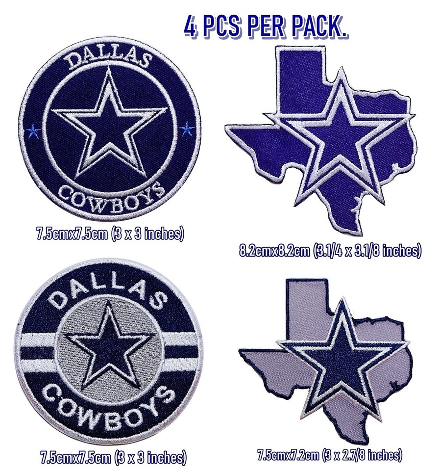 Dallas-Cowboys Embroidery Patches Iron on, Sew on(Select options) Thai ...