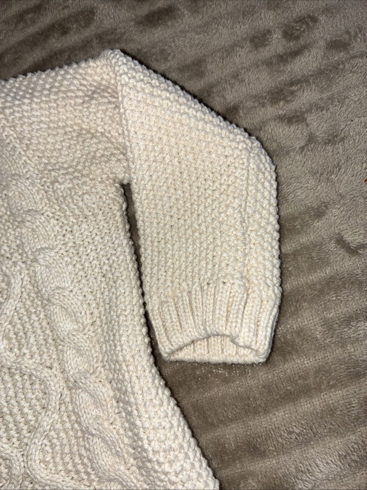 Matalan Cable Knitted Cardigan Age 0-3 M Baby Girl Boy Unisex Cream ...
