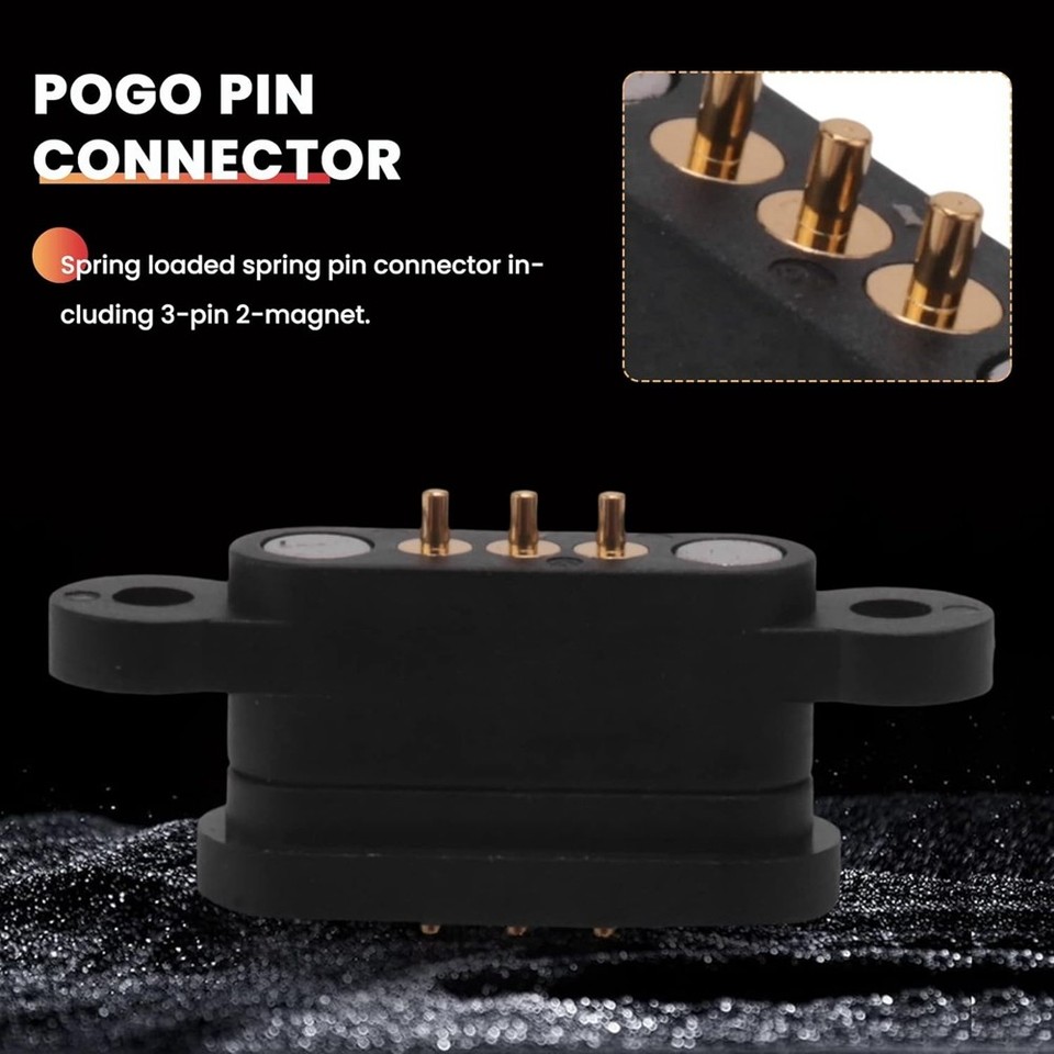 20 Paar 3-Poliger Federbelasteter Magnetischer Pogo-Pin-Stecker, 3 ...