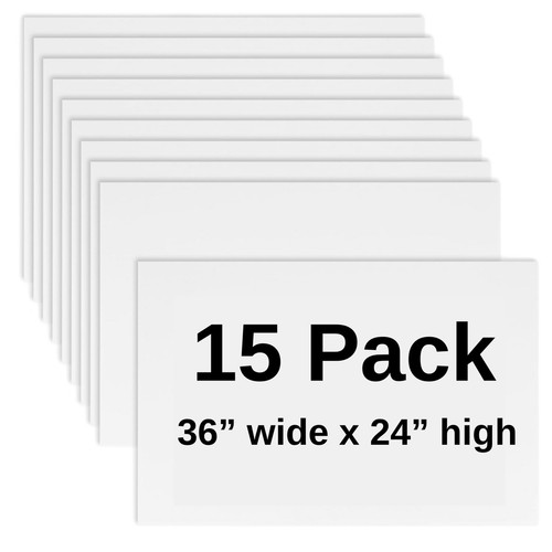 15 Pcs Coroplast 4mm 24" x 36" White Corrugated Plastic Sheets DIY Lawn ...