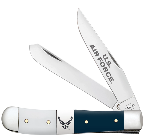 Case xx Knives Trapper U.S. Air Force White & Blue Synthetic 32414 ...