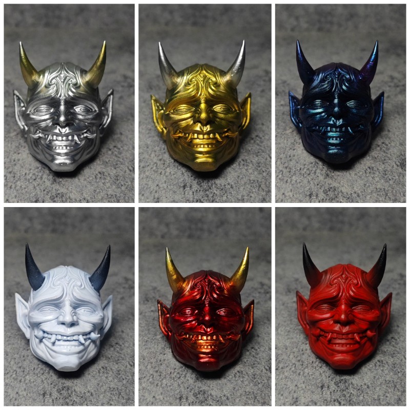 6pcs 1/6 Ghost Warrior Demon Mask DIY Action Figure Accessories Toy | eBay