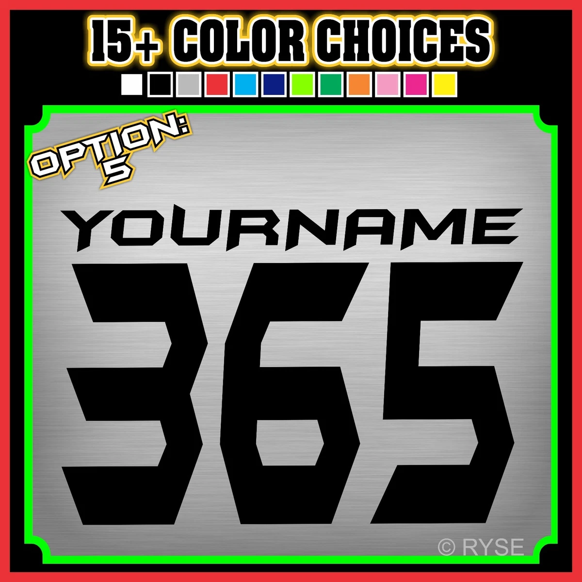 Sticker Design For Motorcycle Numbers