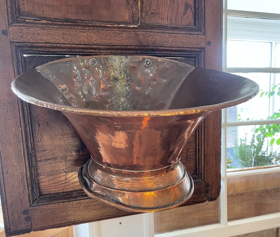 French Copper Lavado Wall Fountain 1800s Copper And Brass Antique. | eBay