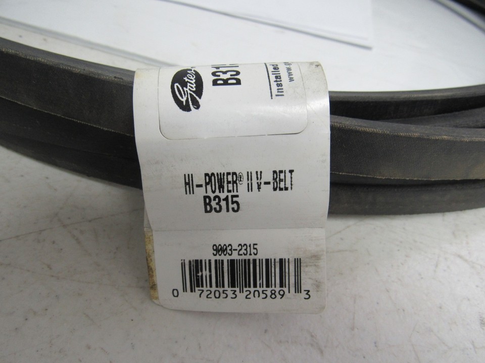 GATES HI-POWER II V-BELT B315 | eBay