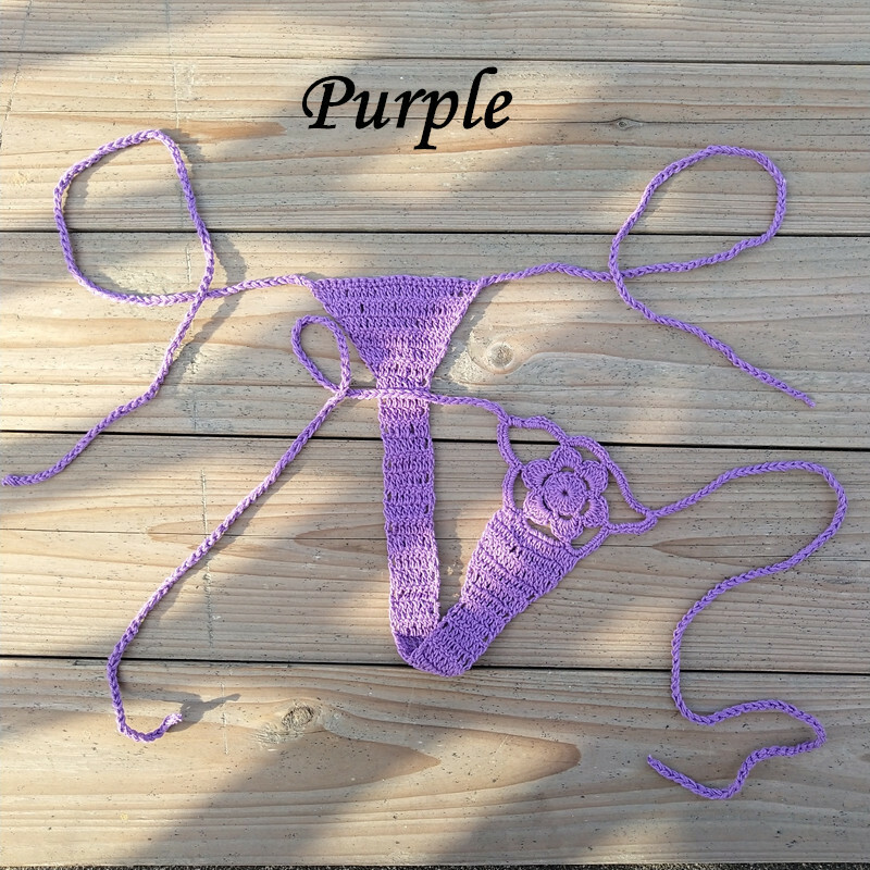 Hand crochet sexy bikini bottom thong boho women Mini bikini sexy g ...