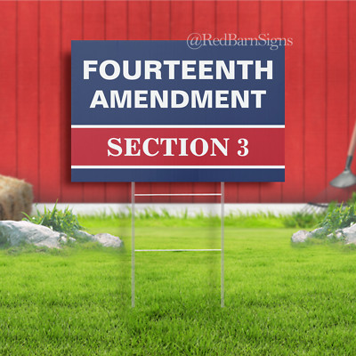 Fourteenth Amendment Section 3 Constitution Sign | eBay